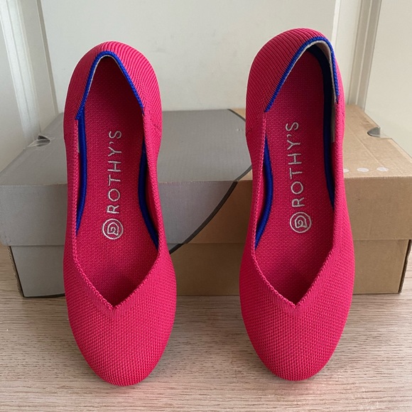 Rothy's | Shoes | Rothys Rare Retired Hot Pink Round Toe Ballet Flat ...